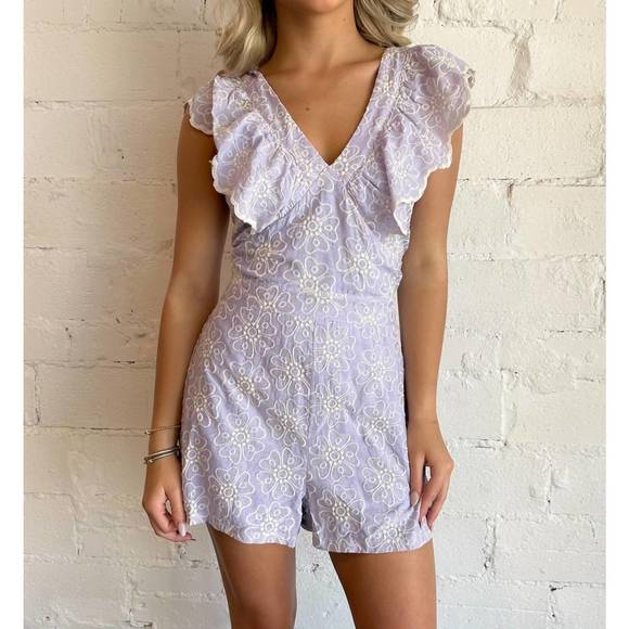Day + Moon | Pants & Jumpsuits | New Day Moon Janne Eyelet Romper In ...